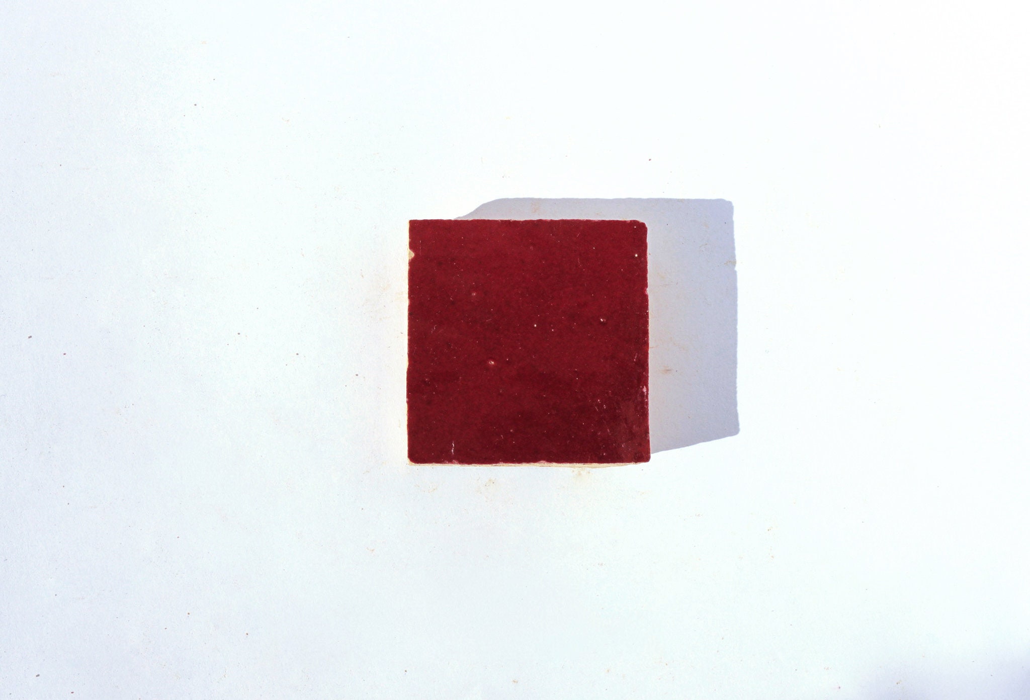 1 Square Foot Dark Red Zellige Tile Moroccan Tile Handmade Square ...