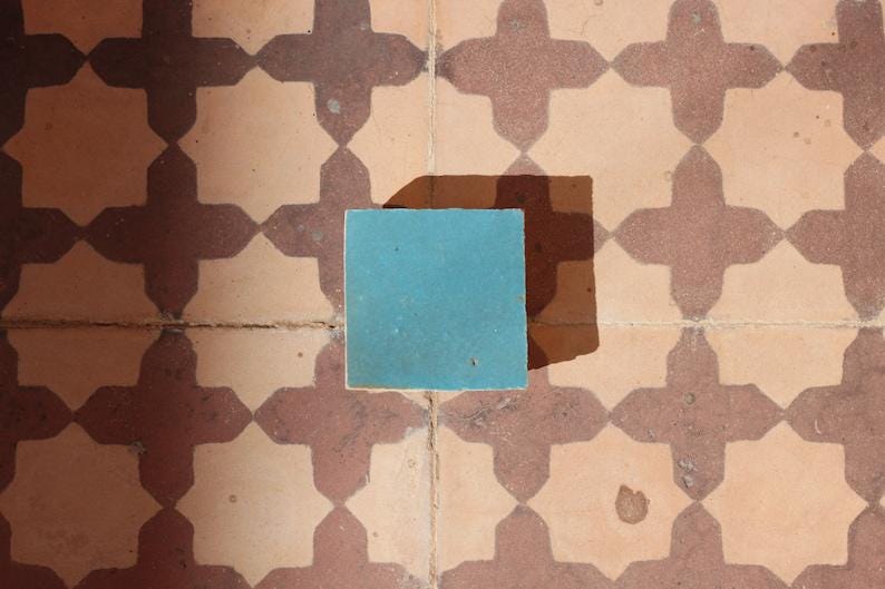 SAMPLE Zellige Tile Handmade Moroccan Tile Organic Square Genuine ...