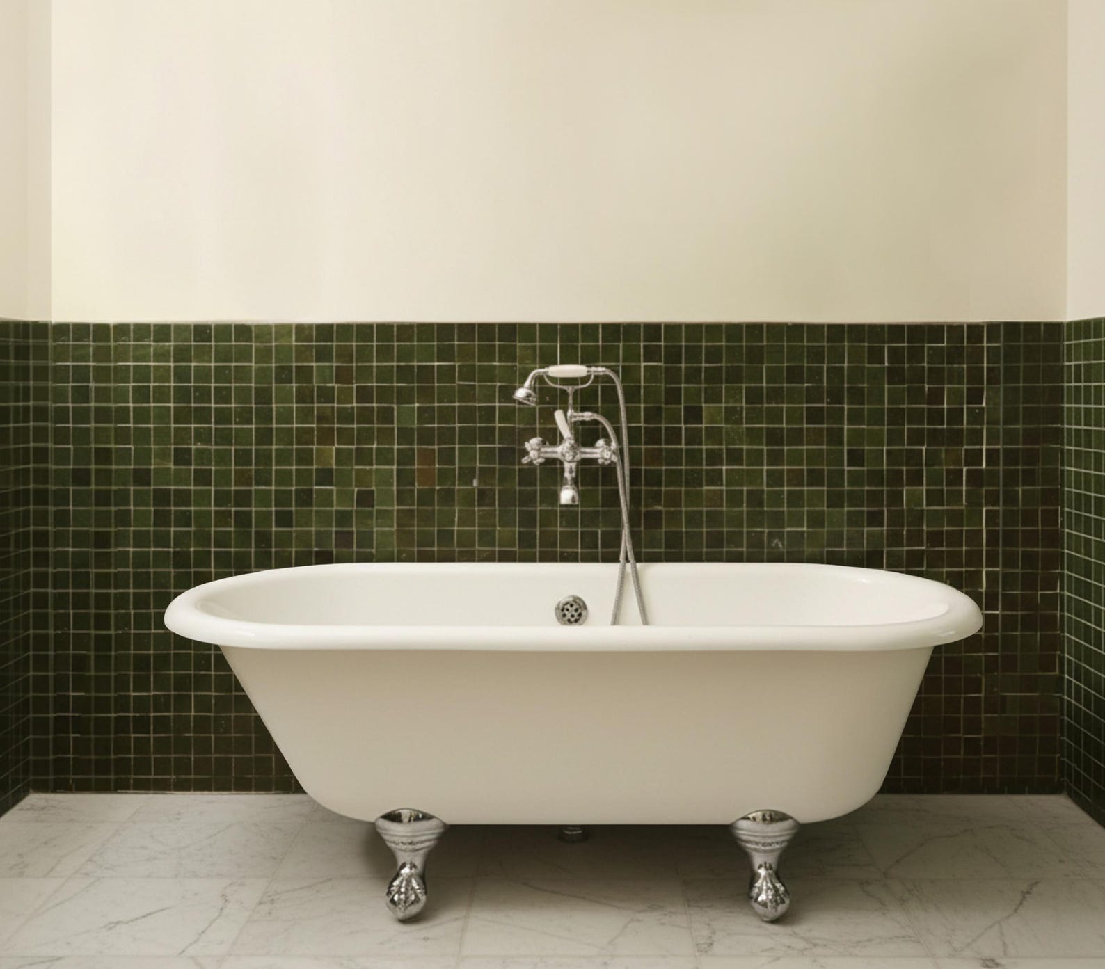 Zellige Tile Dark Green Tiles Moroccan Tile Square Handmade Rustic ...