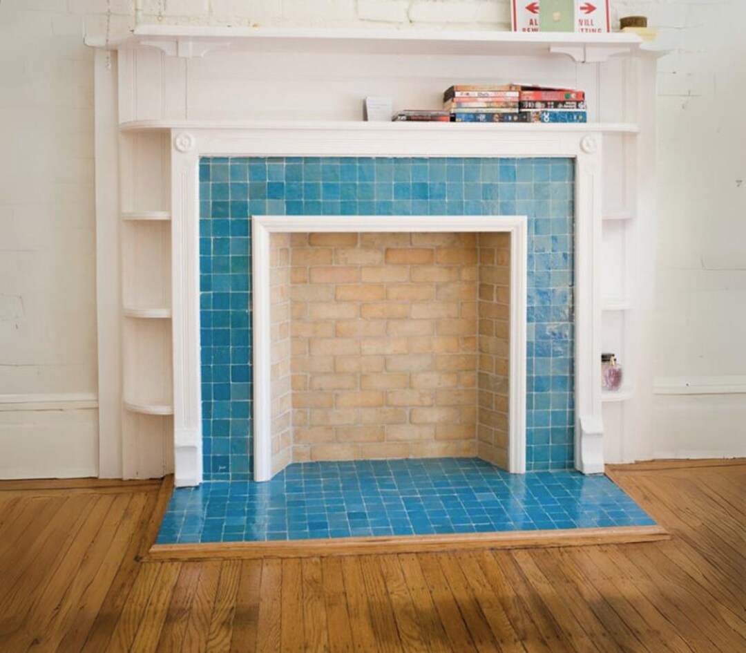 1 Square Foot Turquoise Zellige Tile Moroccan Tile Handmade Square Blue ...