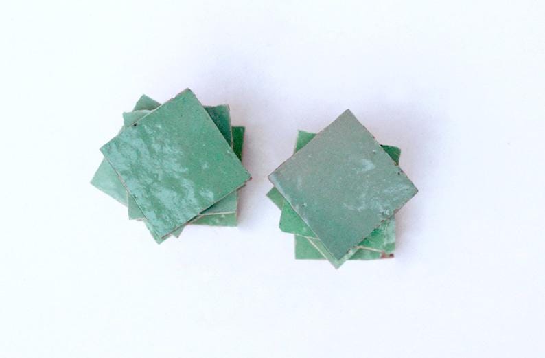 SAMPLE Zellige Tile Moroccan Tile Handmade Square Fireplace Backsplash ...