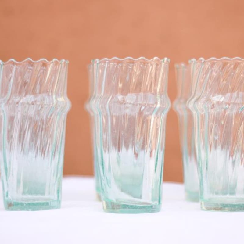 Scalloped Drinking Glasses - Etsy UK