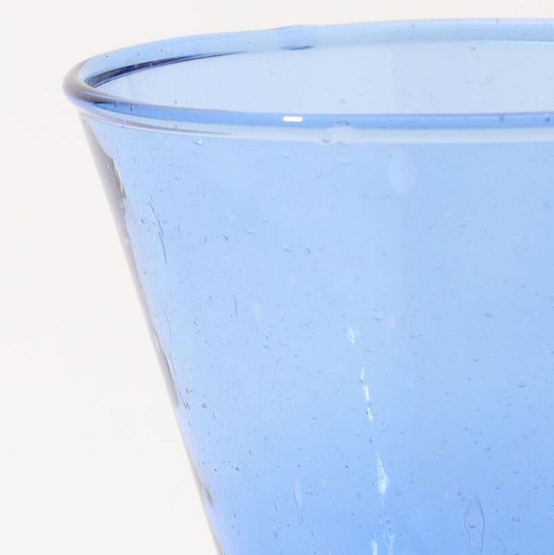 Blue Moroccan Beldi Cocktail Glasses Set of 6 Handcrafted Recycled ...