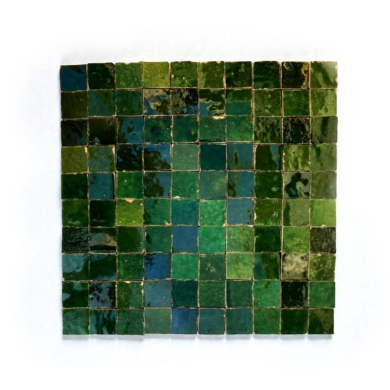 Dark Green Mosaic Tiles - Etsy UK