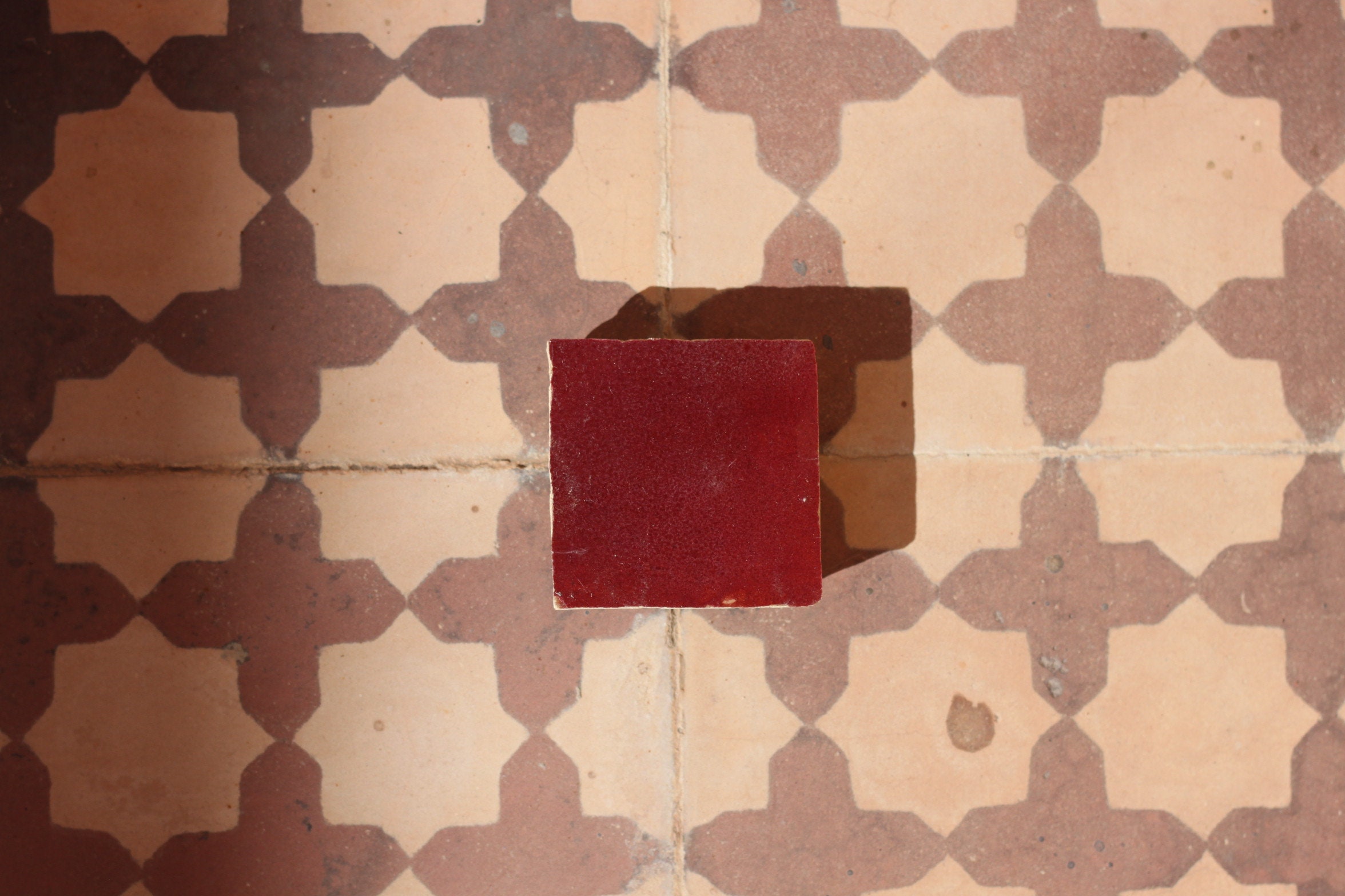 1 Square Foot Dark Red Zellige Tile Moroccan Tile Handmade Square ...