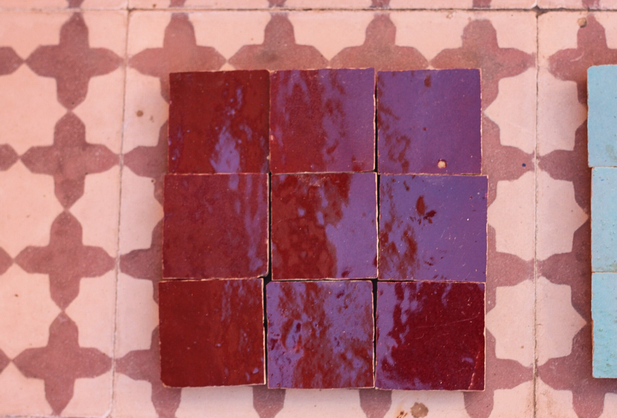 1 Square Foot Dark Red Zellige Tile Moroccan Tile Handmade Square ...
