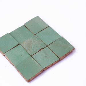 1 Square Feet Light Green Tile Zellige Moroccan Mint Tile Handmade ...