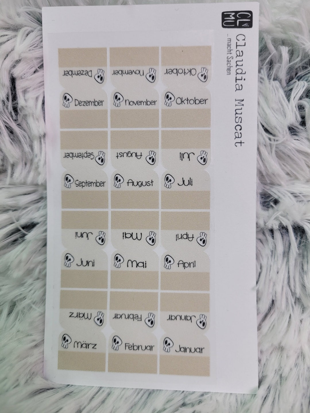 Sticker Sheet "mini's" Skull Tabs/registers - Etsy