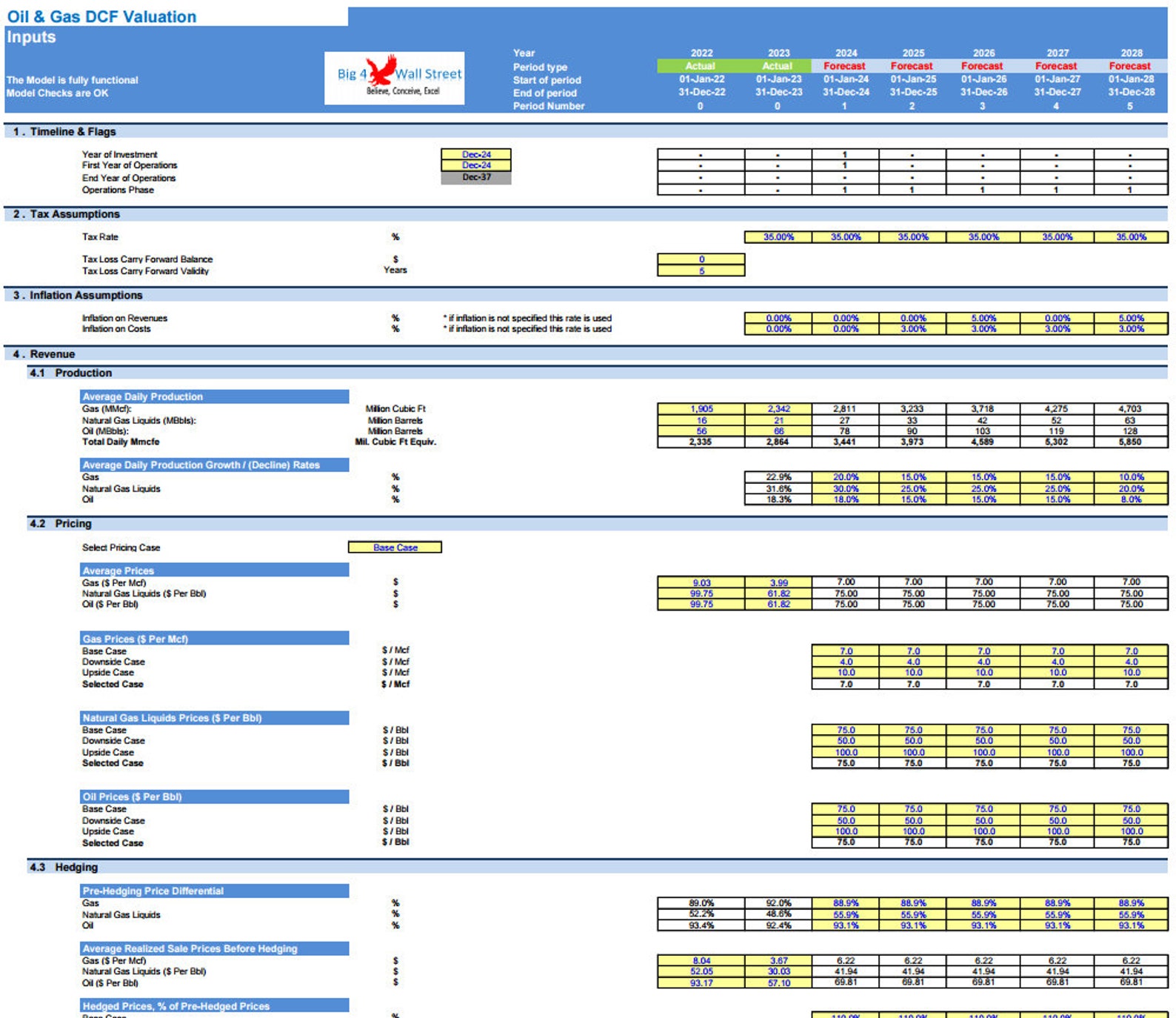 Oil & Gas Financial Model – DCF and NAV Valuation (5+ Yrs.) - Etsy