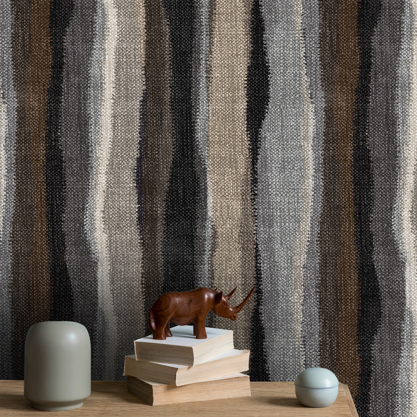 Retro African Stripe Wallpaper: Peel and Stick Wall Mural - Etsy