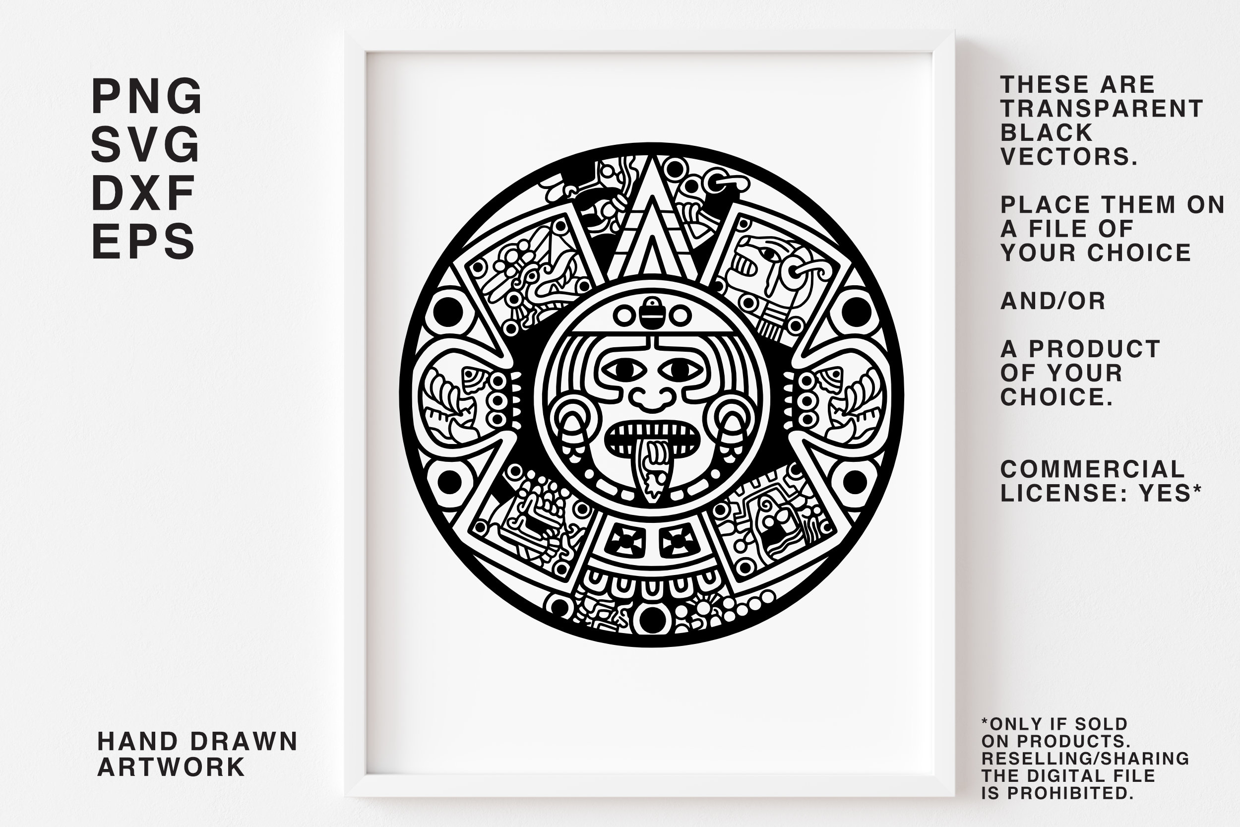 Aztec SVG Cut File - Native American Mayan Printable (vinyl Decal for ...