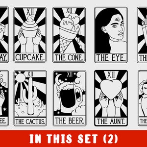 Tarot SVG - 30 Card Vector Bundle - Tarot Cards Svgs - Printable ...