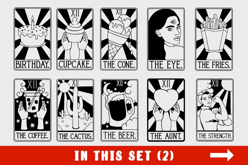 Tarot SVG 30 Card Vector Bundle Tarot Cards Svgs - Etsy