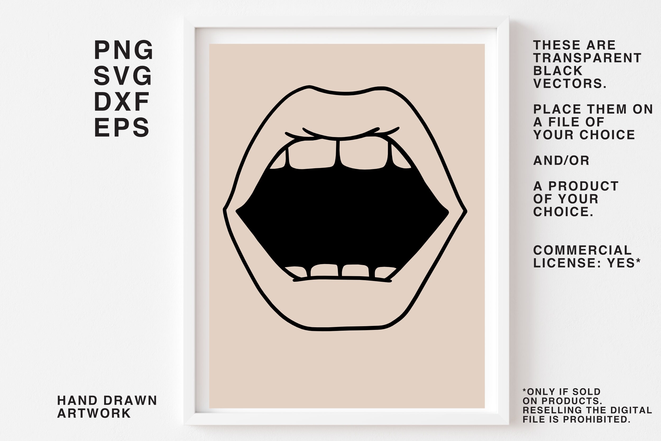 Mouth SVG Cut File - Open Lips Png Teeth Dentist Tongue (vinyl Decal ...