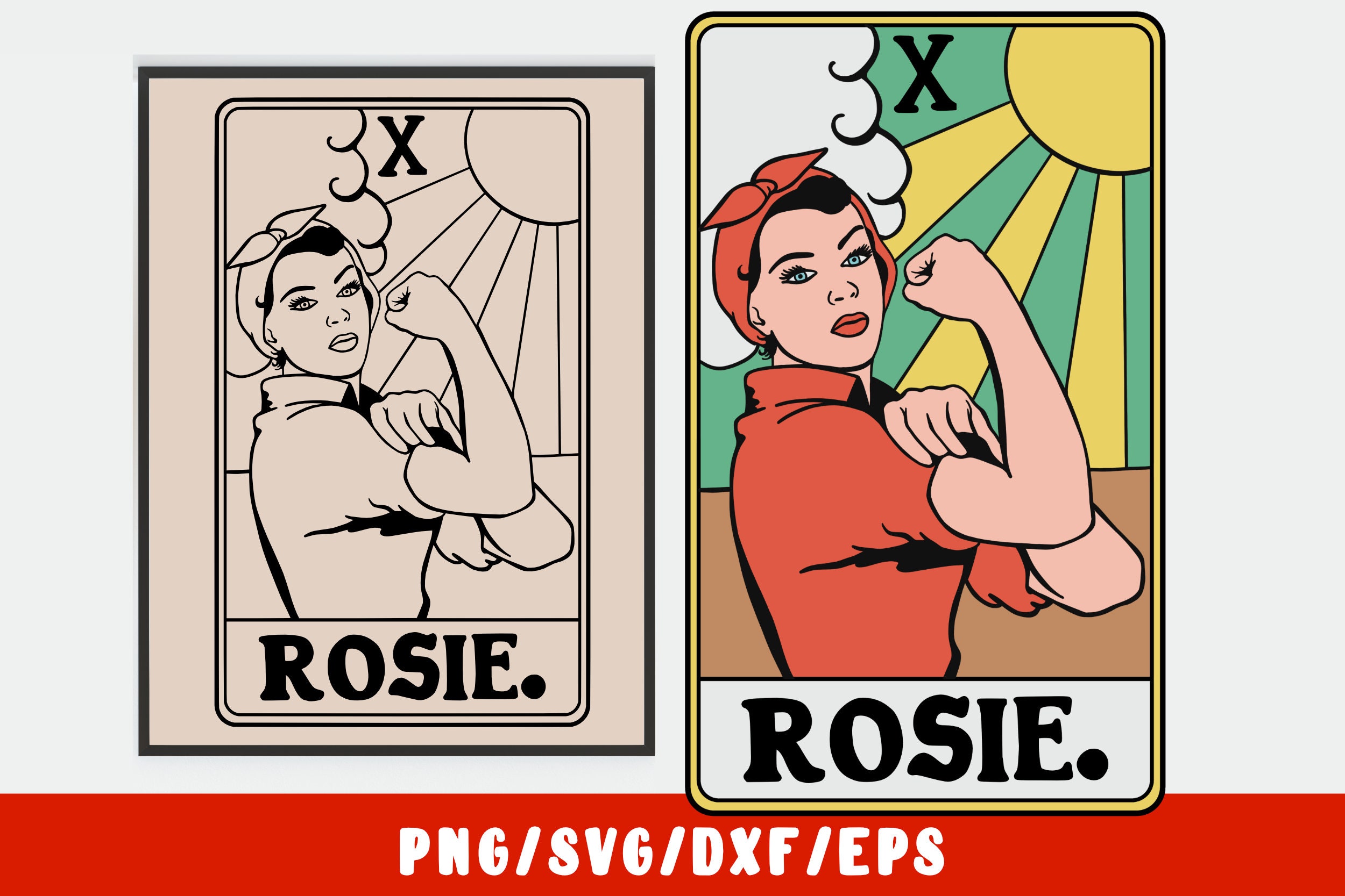 Rosie the Riveter SVG Cut File Tarot Card Svg Feminist - Etsy