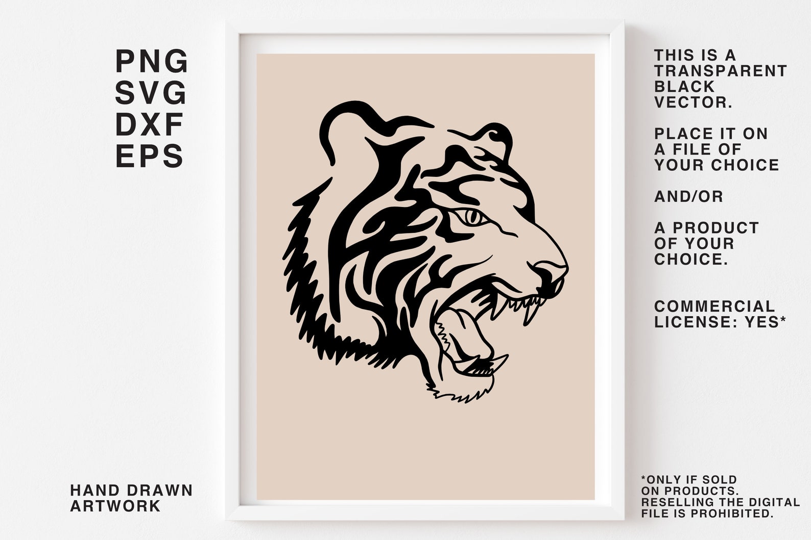 Tiger SVG Cut File Roaring Wildlife Animal Printable vinyl - Etsy