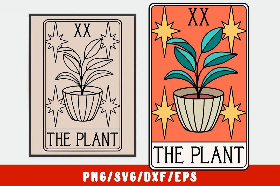 Plant SVG Tarot Card Nature Flower Gardening Boho Houseplant Lady - Etsy
