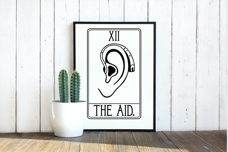 Hearing Aid SVG ASL Tarot Card Deaf Sign Impaired decal | Etsy Hong Kong