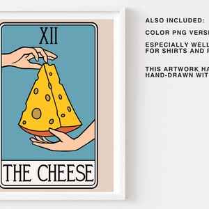 Cheese SVG - Foodie Tarot Card - Etsy