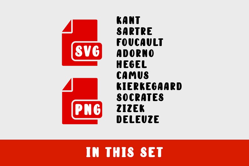 Philosophy SVG Cut File Socrates Camus Sartre Kant Foucault | Etsy