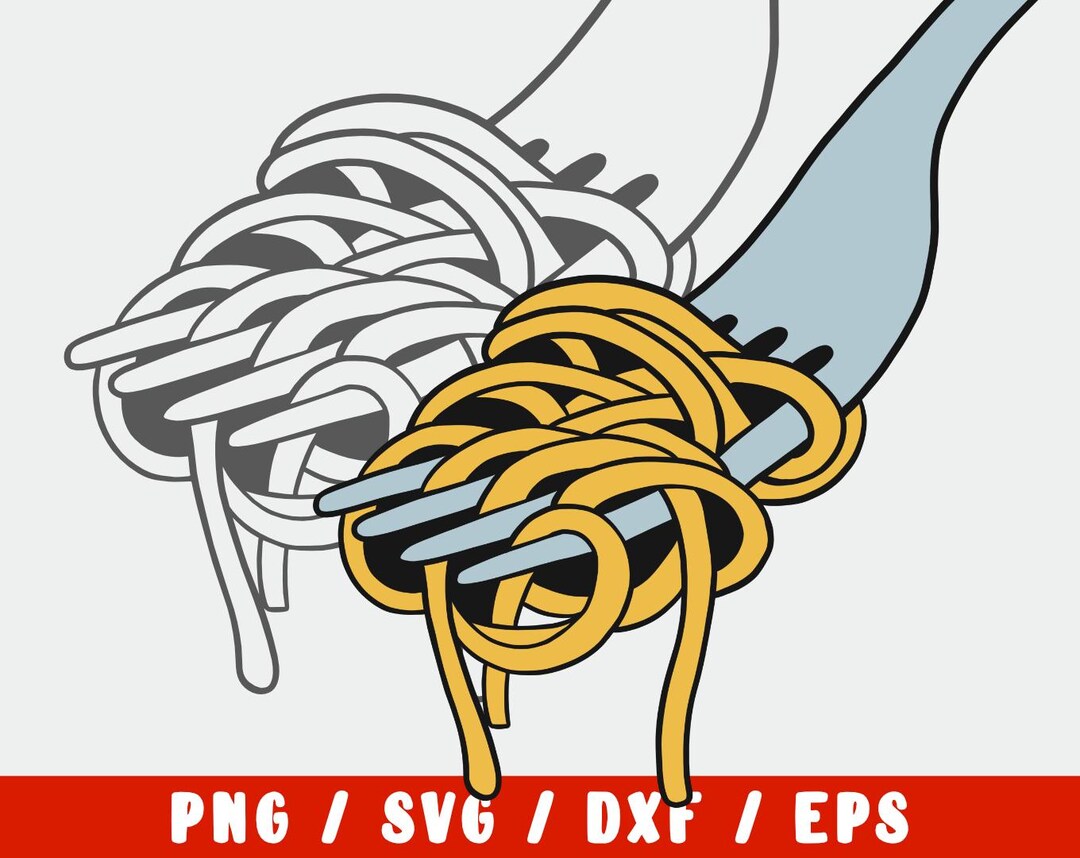 Pasta SVG Cut File - Food Restaurant Spaghetti Printable (vinyl Decal ...