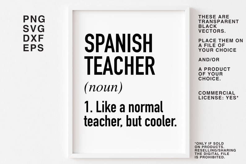 Spanish Teacher SVG Cut File vinyl Decal for Silhouette - Etsy