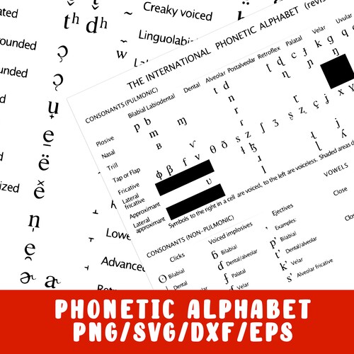 Phonetic Alphabet SVG Cut File IPA Phonetics Linguist - Etsy