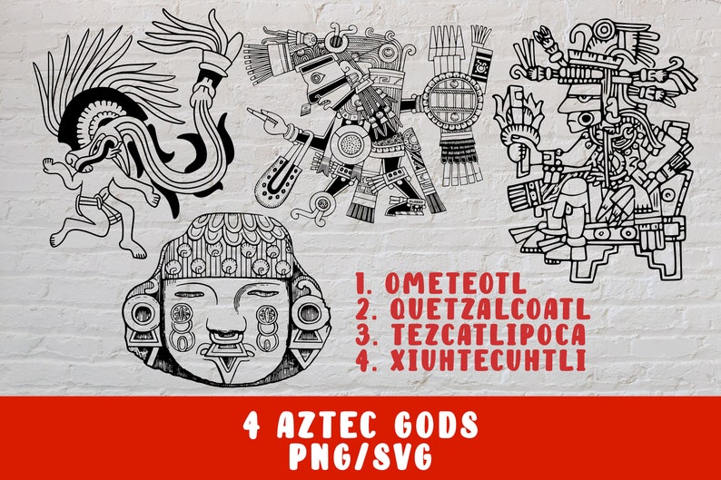 Aztec SVG Cut File Native American Mayan Gods Download - Etsy