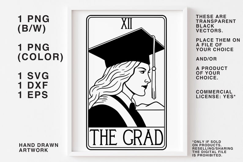 The Grad SVG – Class of 2025 Graduation Tarot Card – Senior, High ...