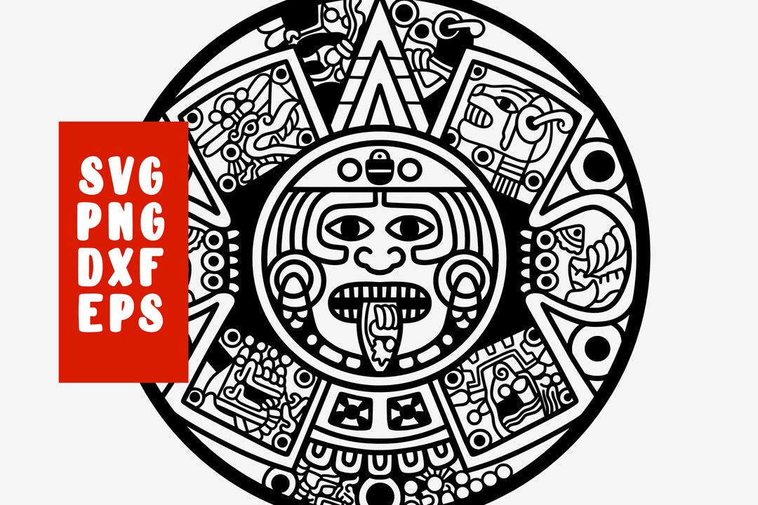 Aztec SVG Cut File - Native American Mayan Printable (vinyl Decal for ...