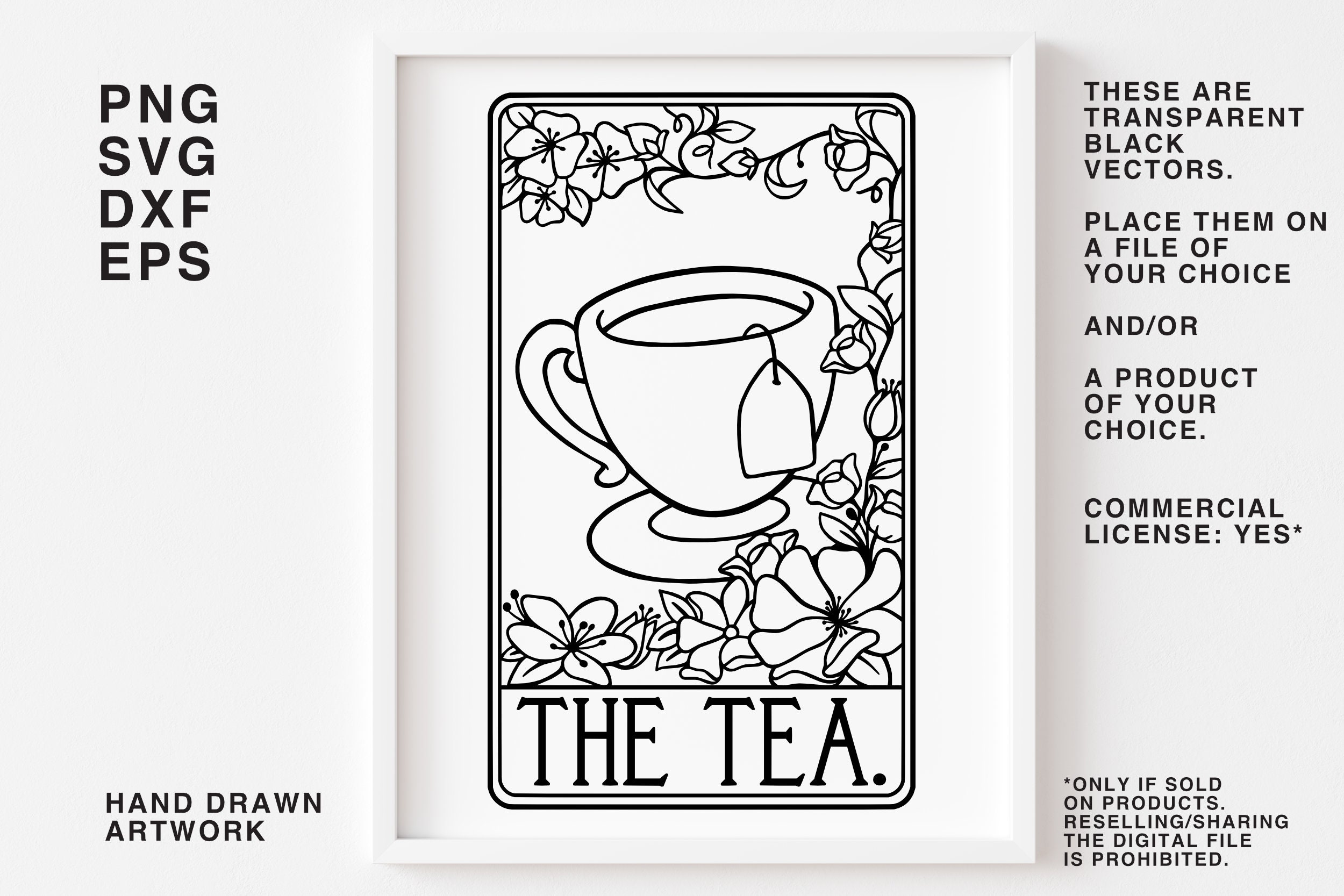 Tea SVG Tea Lover Svg Teacup Cup Mug Tarot Card Barista | Etsy