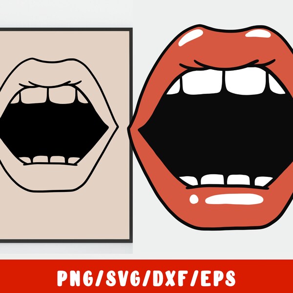 Lips Svg - Etsy