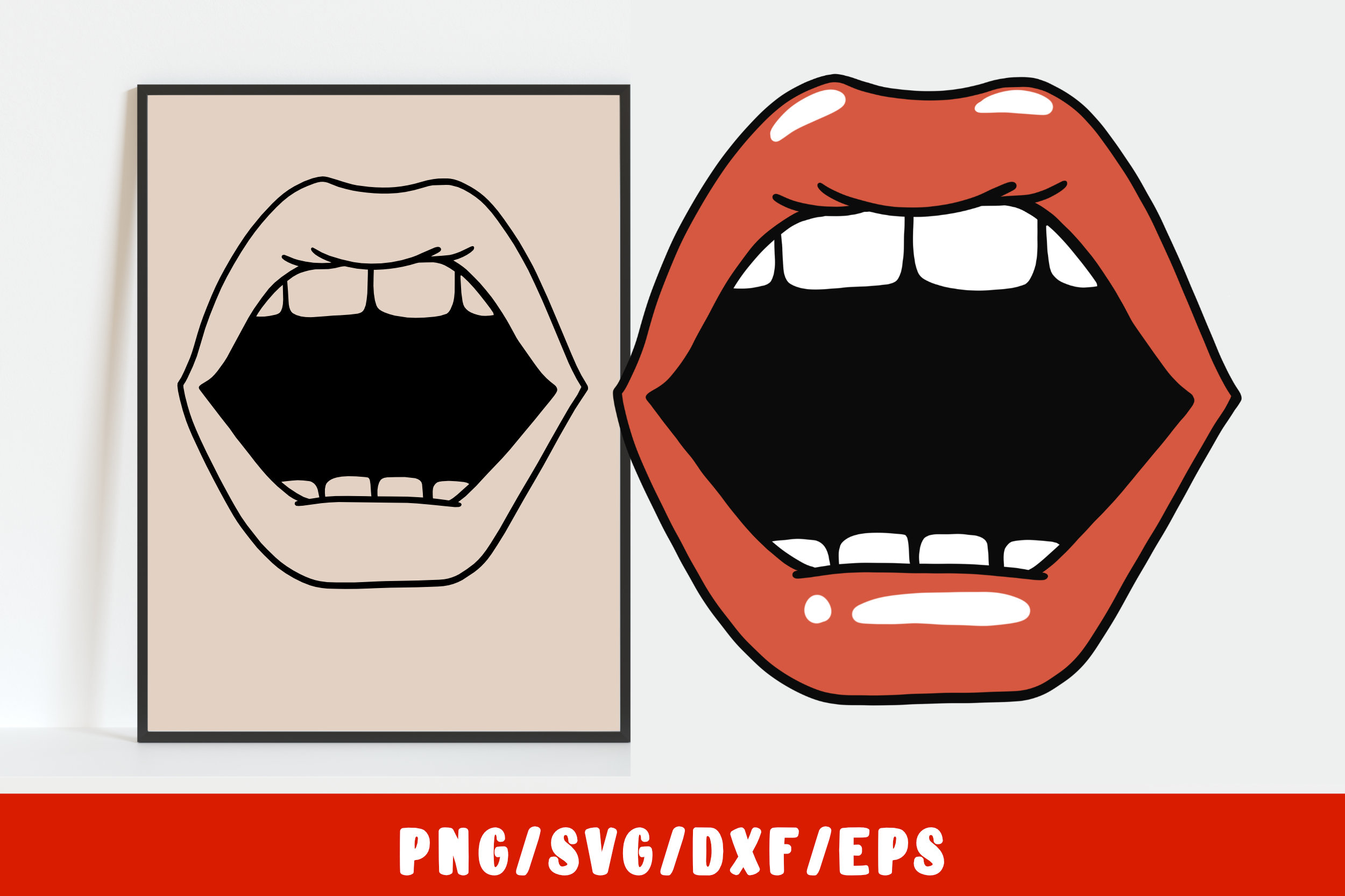 Mouth SVG Cut File Open Lips Png Teeth Dentist Tongue vinyl - Etsy UK