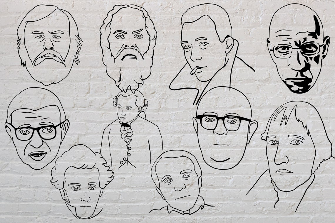 Philosophy SVG Cut File Socrates Camus Sartre Kant Foucault - Etsy