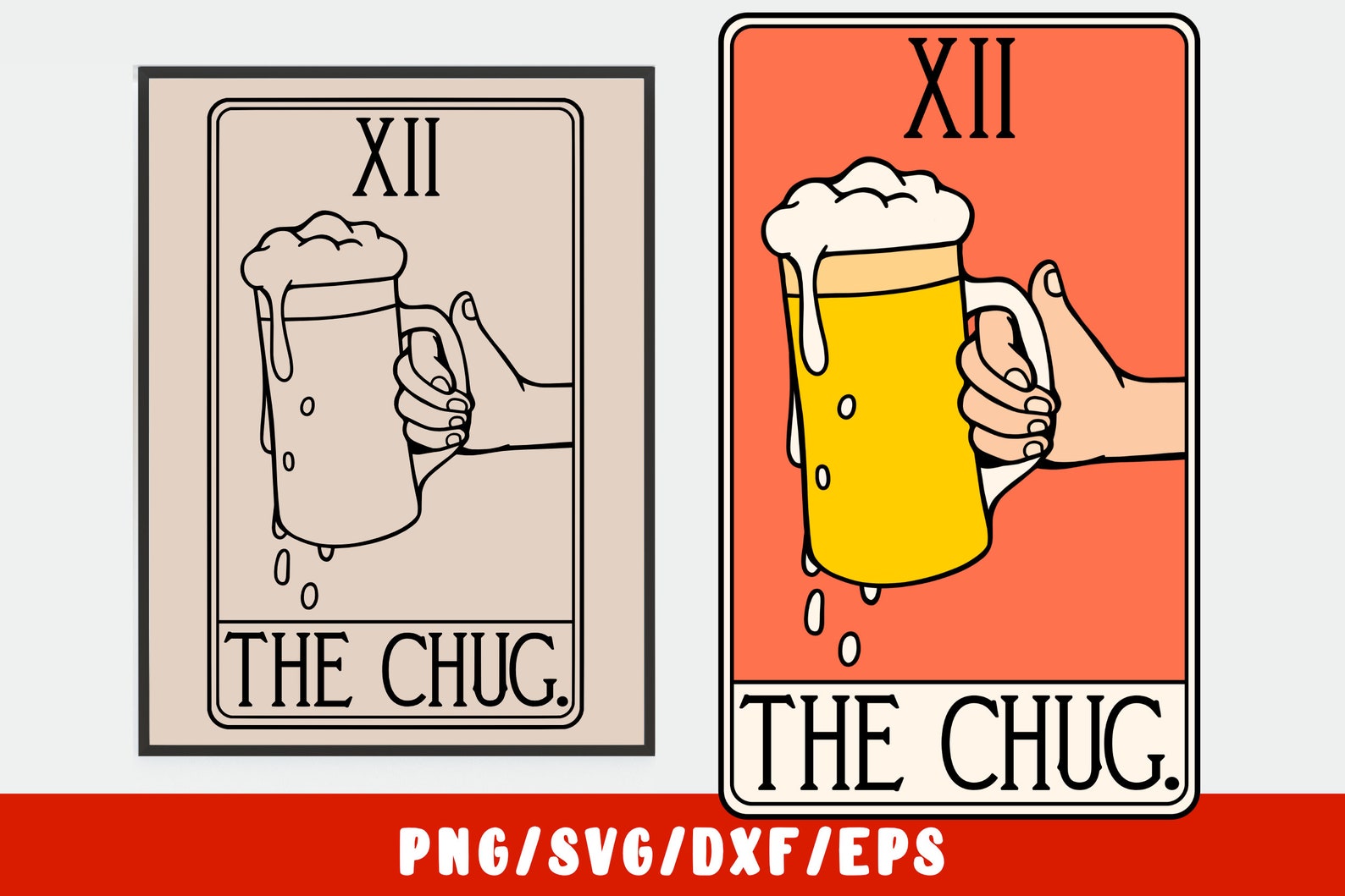Beer SVG Cut File Brewing Craft Beer Chug Tarot Card Svg | Etsy