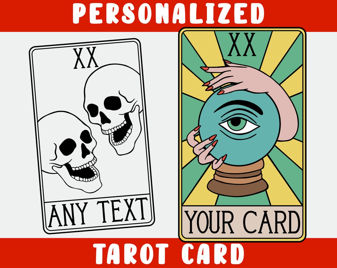 Custom SVG PNG Personalized Name Tarot Card Printable | Etsy