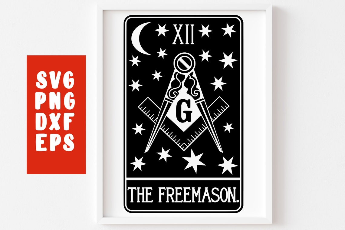 Freemason SVG Free Mason Tarot Card Square and Compass PNG - Etsy