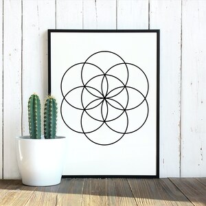 Sacred Geometry Svg Geometric Metatrons Cube Spiritual Witchy Mandala ...