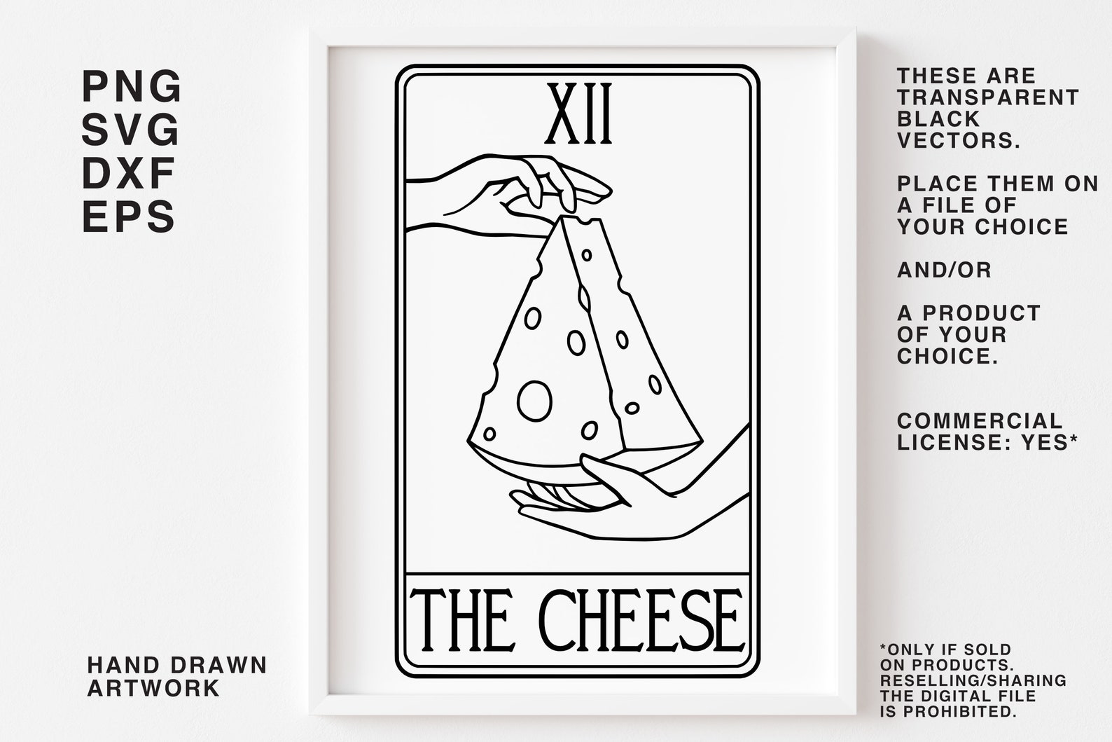 Cheese SVG - Foodie Tarot Card - Etsy