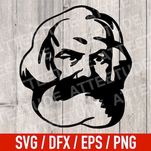 Karl Marx SVG Cut File – Soviet Communist Revolution PNG – USSR Clipart ...