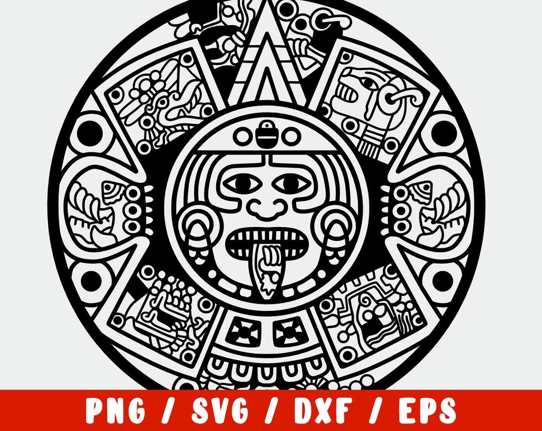 Aztec SVG Cut File - Native American Mayan Printable (vinyl Decal for ...