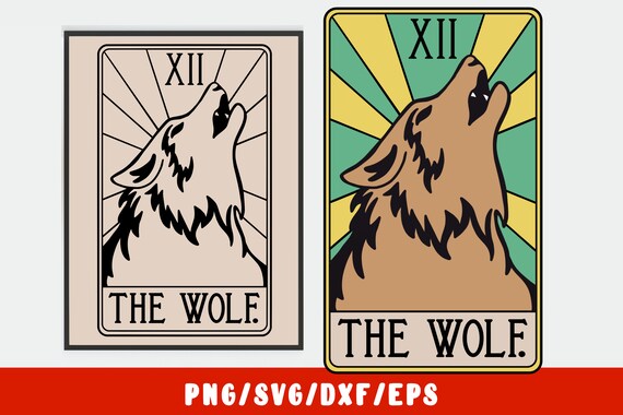 Wolf SVG Tarot Card Howling Wolves Head Face Animal - Etsy