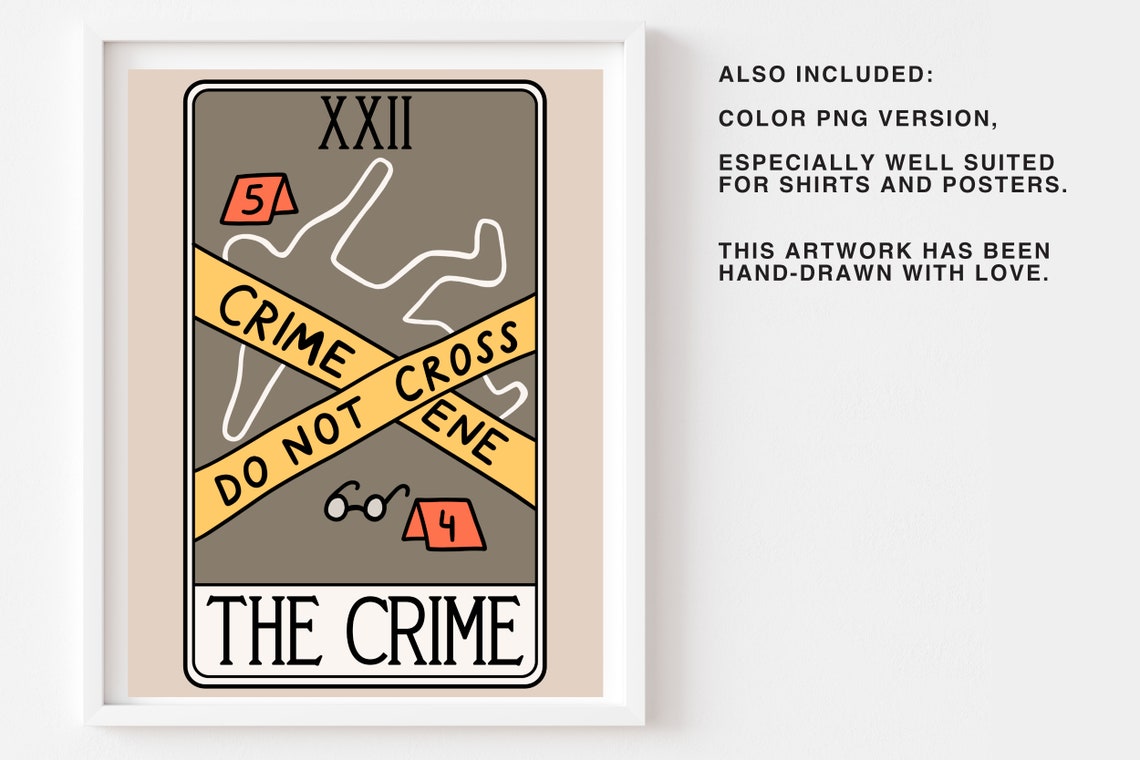 True Crime SVG Tarot Card png Svg Dxf Eps - Etsy