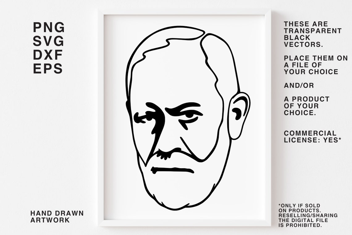 Freud Printable Psychology SVG Therapist Sigmund Psych Png - Etsy