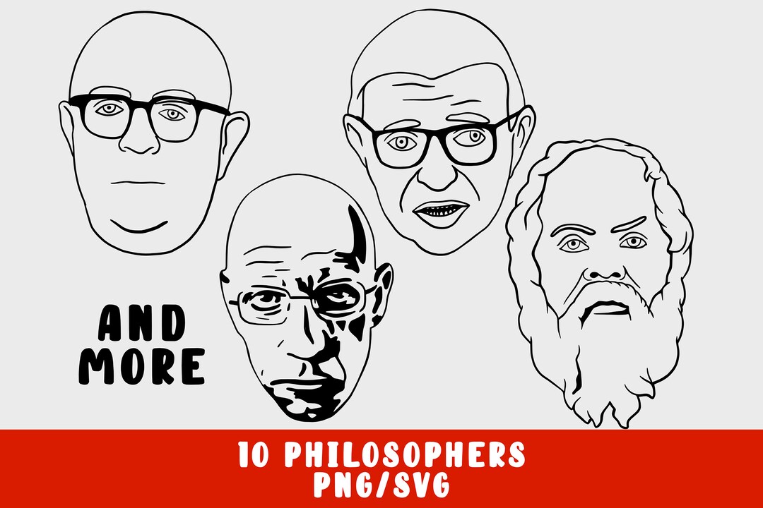 Philosophy SVG Cut File - Socrates Camus Sartre Kant Foucault Teacher ...