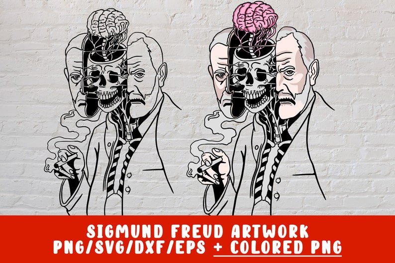 Freud Printable Psychology SVG Png Dxf Eps vinyl Decal | Etsy