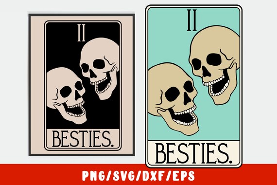 Friendship Svg Besties Best Friend Svg Tarot Card BFF | Etsy