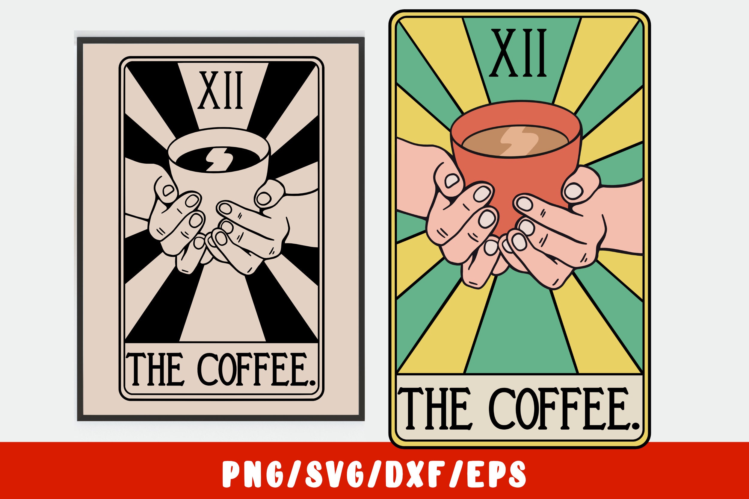 Coffee Svg Iced Coffee Cup Mug Tarot Card Barista Coffee Etsy