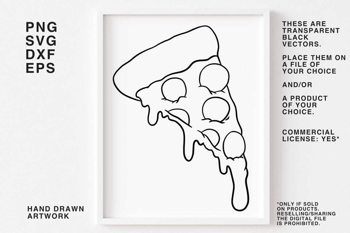 Pizza SVG Cut File Food Restaurant Pizzeria Printable vinyl | Etsy