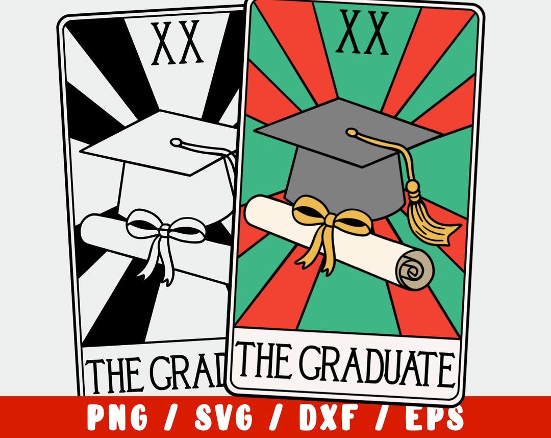 Funny Graduation Tarot SVG – Proud Graduate Card Design – Senior ...